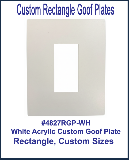 WHITE Rectangle Goof Plate-Hide Gaps in Sheetrock – 1800ceiling