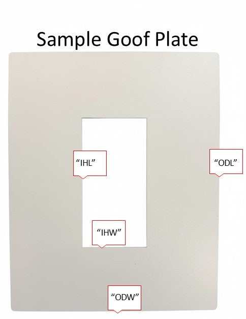 WHITE Rectangle Goof Plate-Hide Gaps in Sheetrock – 1800ceiling