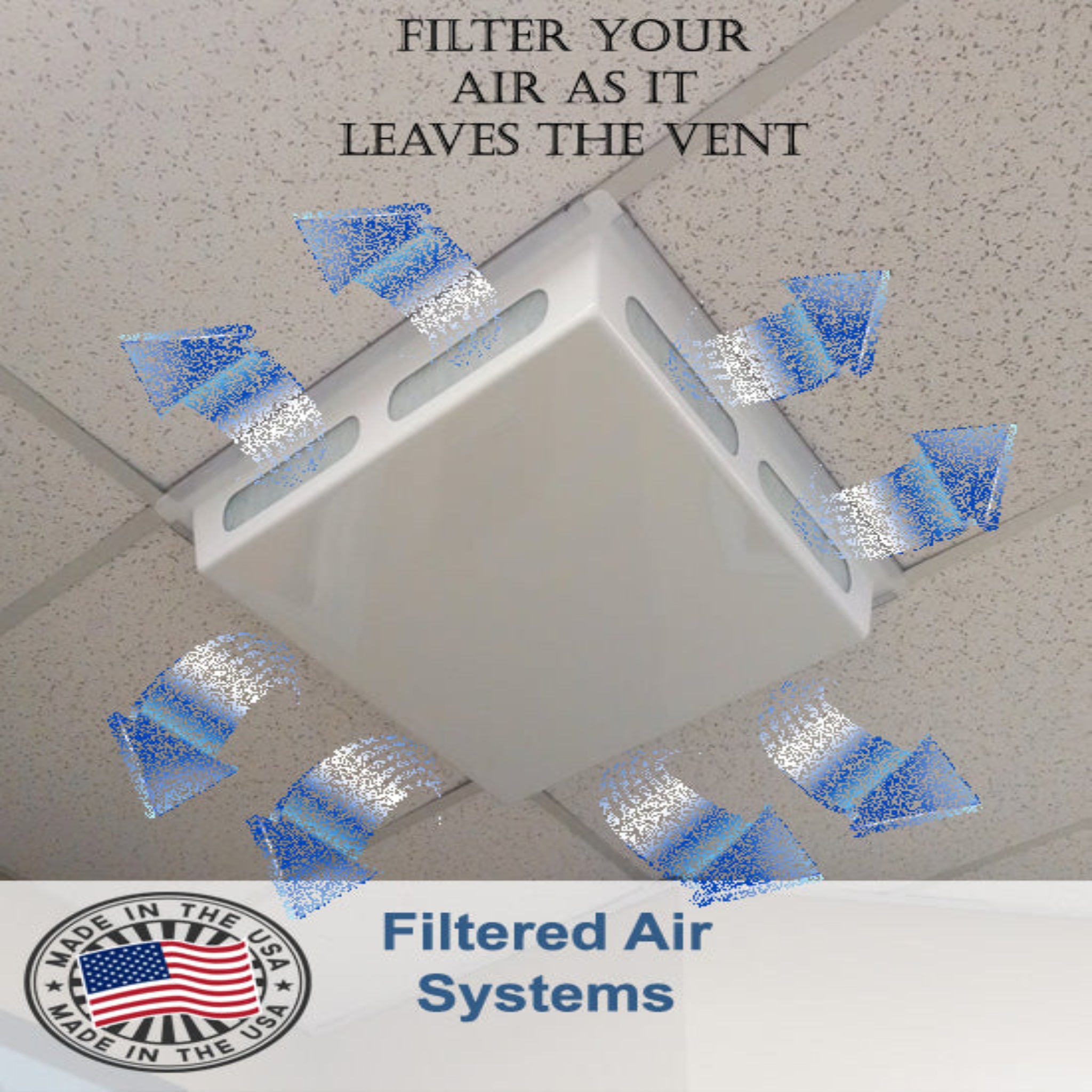 Filtered Air System for 2'x2' Air Diffuser | 1800ceiling