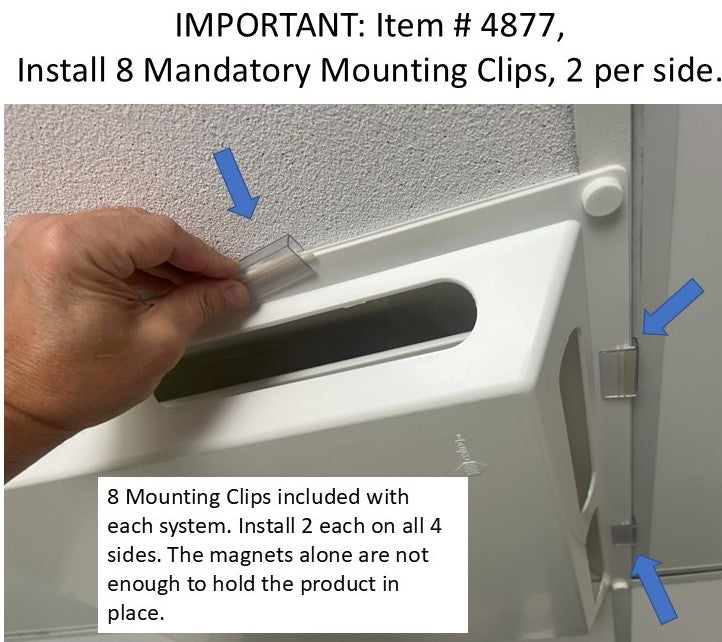 Ceiling Mounting Clips for 4876 & 4877-Package of 8 – 1800ceiling