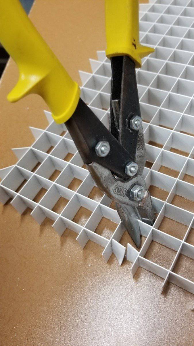 White Aluminum Egg Crate 1" Thick