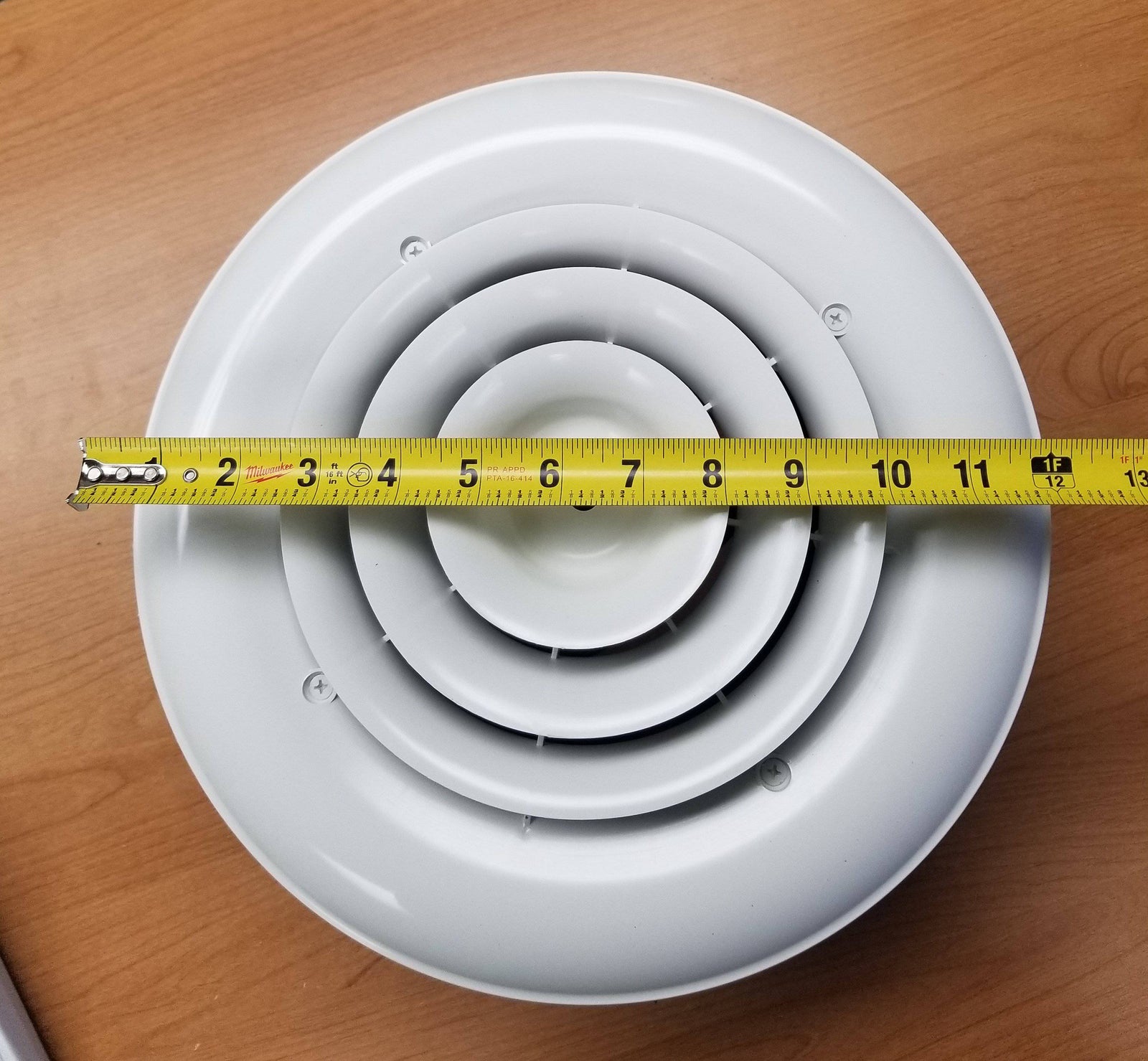 12.5 Round White Plastic grille*damper*box, MV360, 81911 | 1800ceiling