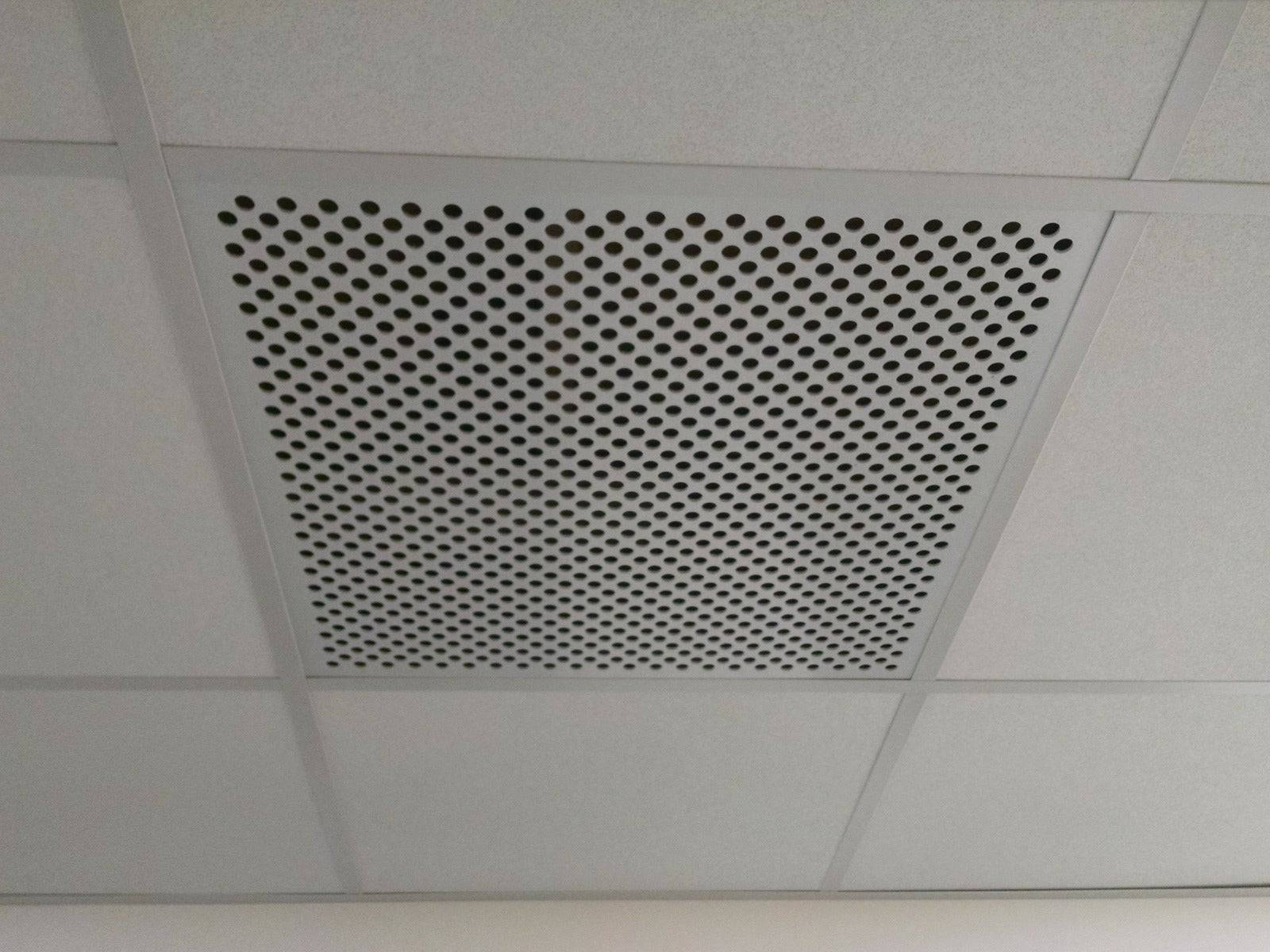 2'x2' White Plastic Perforated tile, 1/2" Perforations