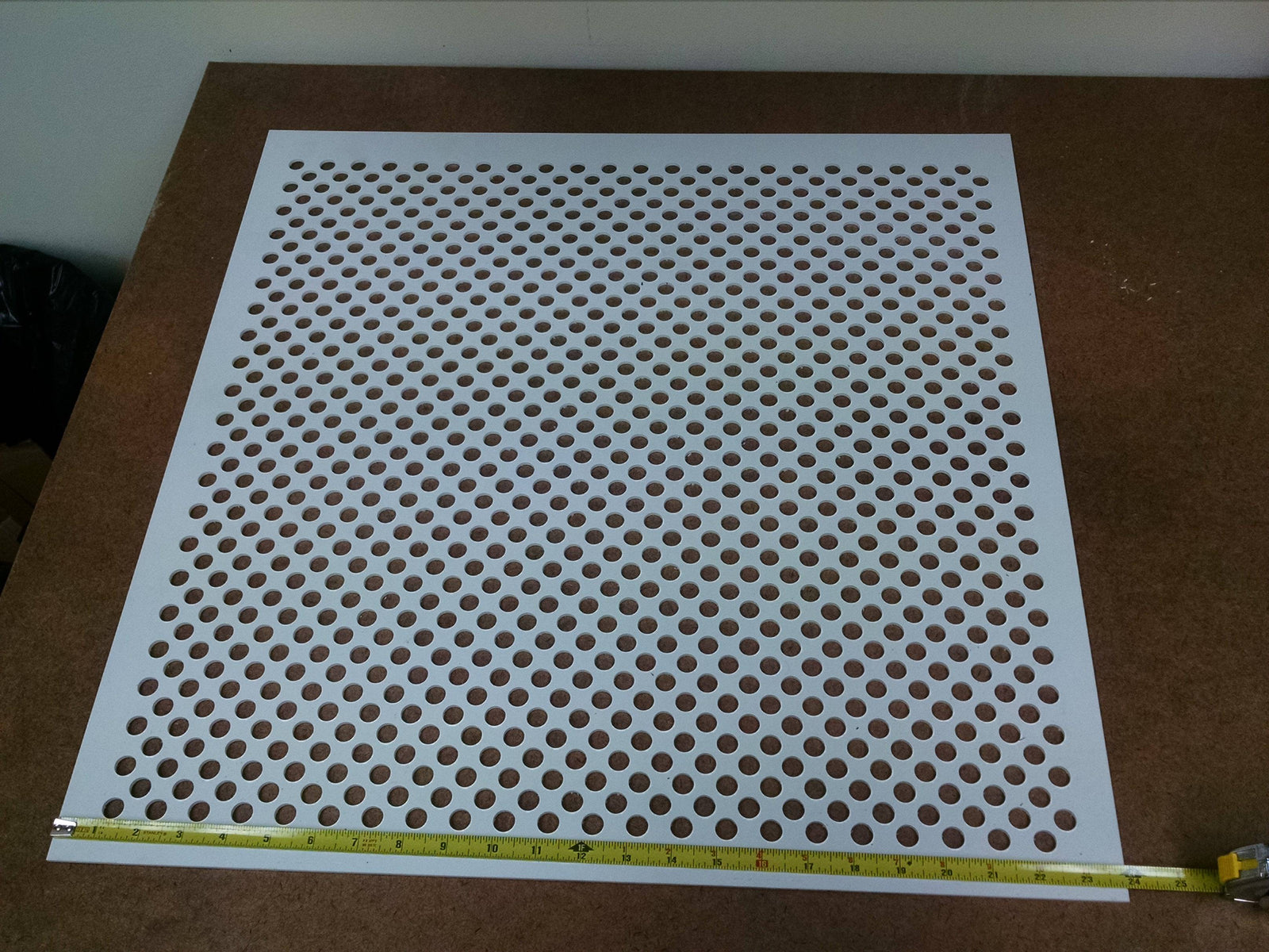 2'x2' White Plastic Perforated tile, 1/2" Perforations