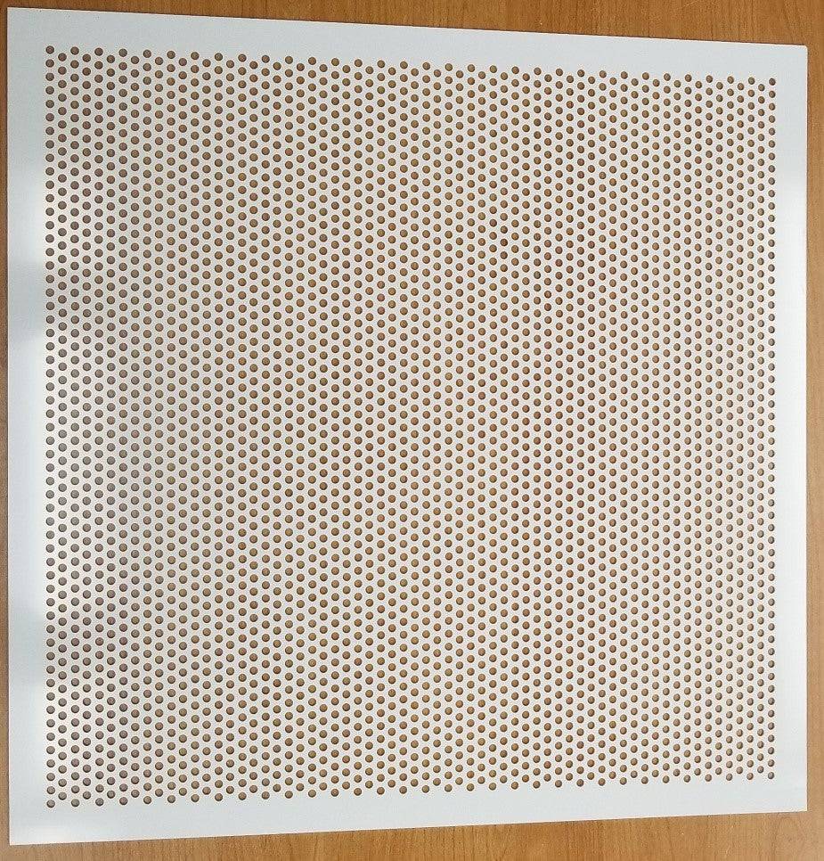 2'x2' White Plastic Perforated tile, 1/4" Perforations