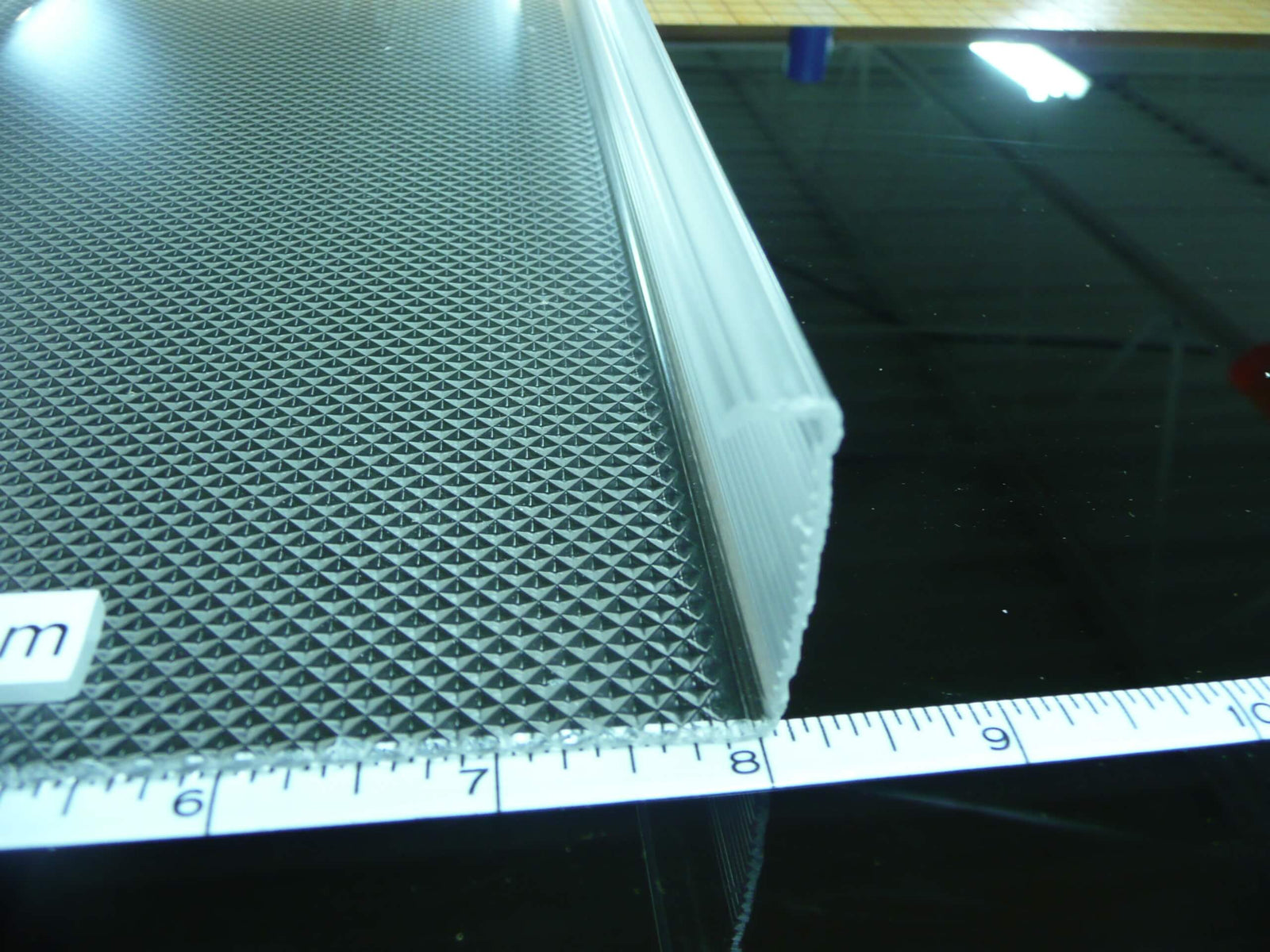 4' Wrap Around Lens: 8-1/16" Wide x 1-5/8" High