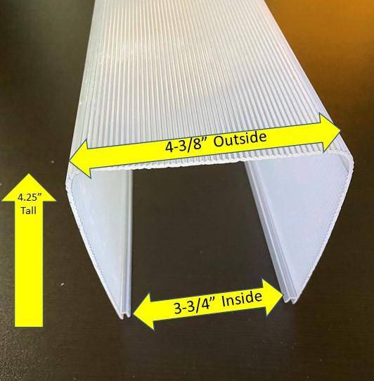 Linear Ribbed Acrylic Wrap with U Hooks (556) | 1800ceiling