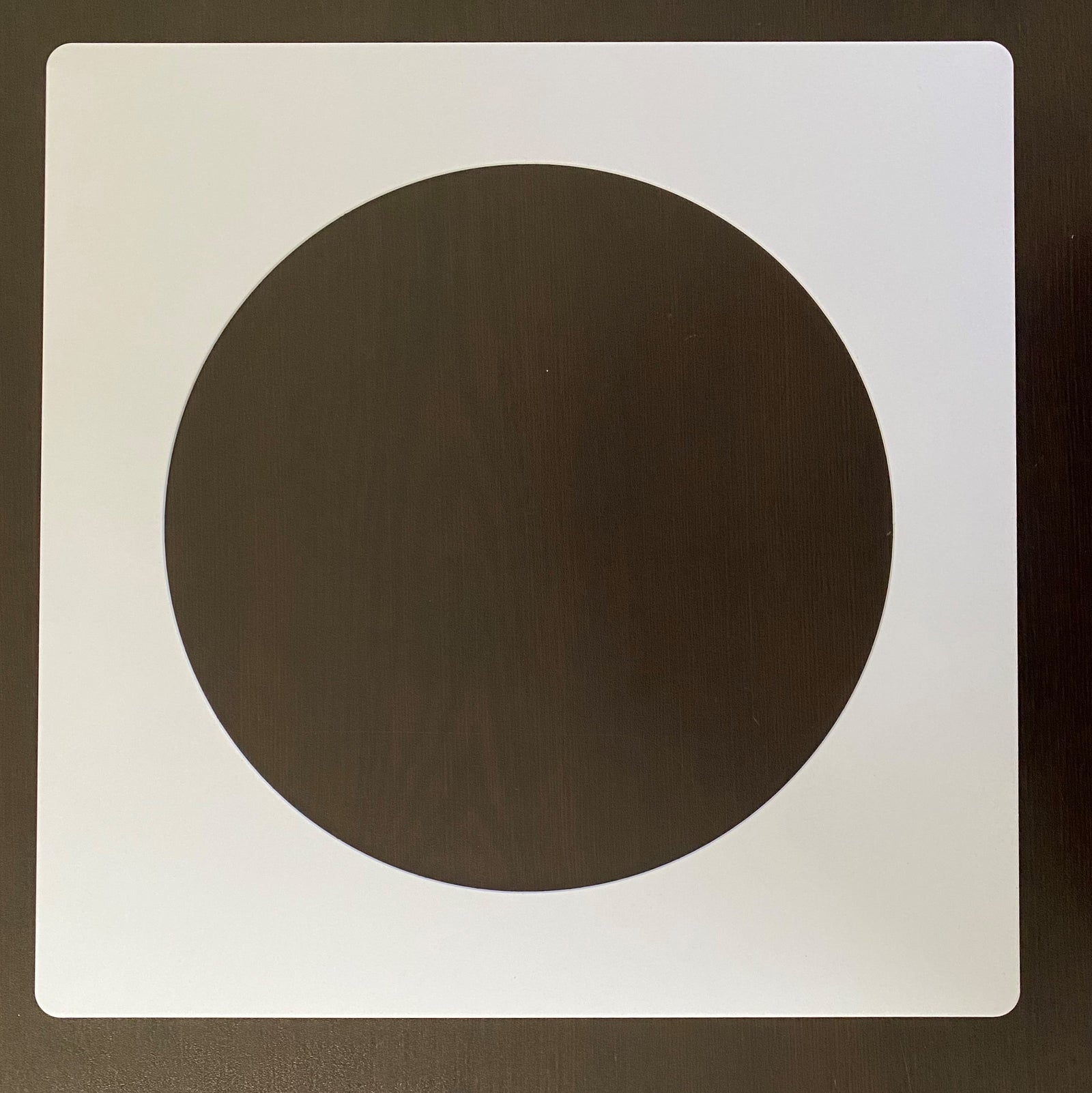 White Custom Round in Square Goof Plates .080 acrylic | 1800ceiling