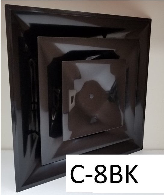 Stratus Black Plastic CONE Style 2'x2' Air Diffuser