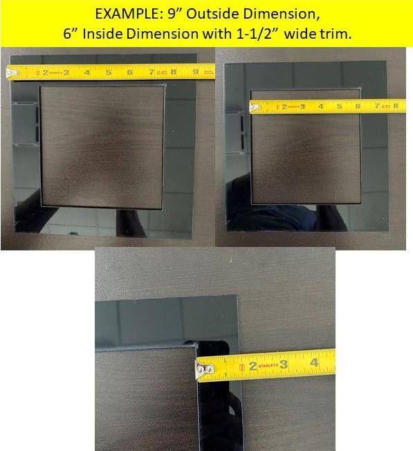 Black Custom Square Goof Plates, .118 gauge black acrylic-4 Pcs. Min ...