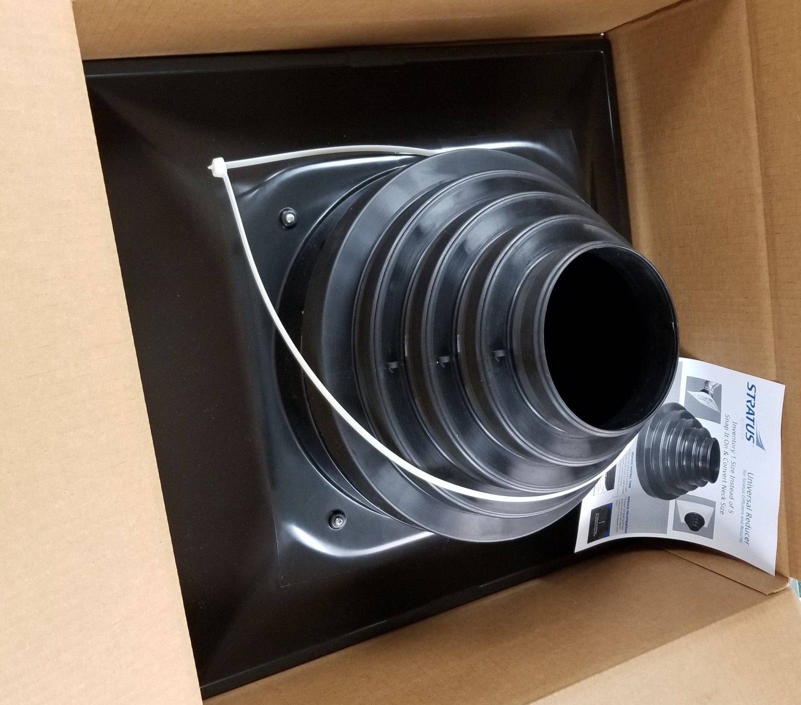 Black Plastic Cone Diffuser with Universal Collar