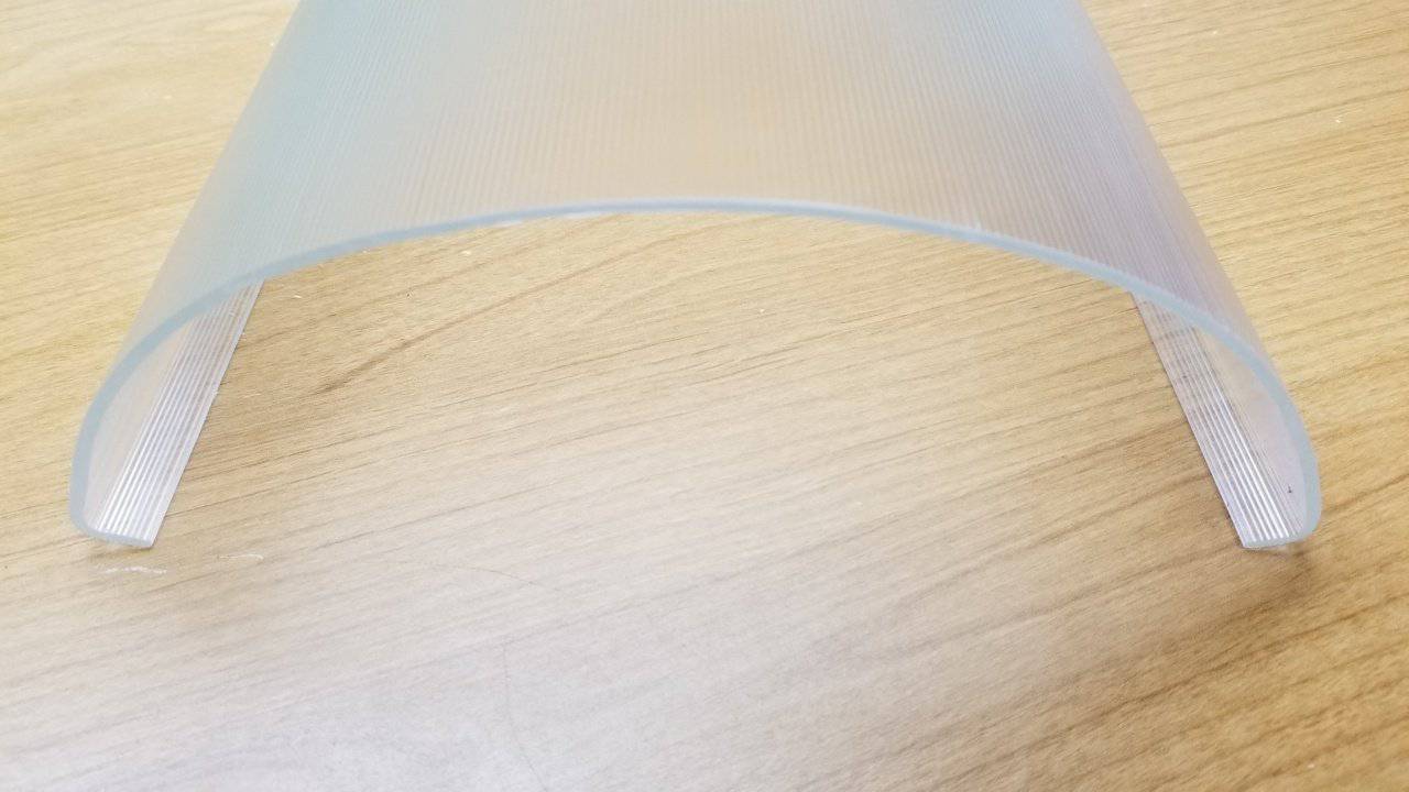 Clear Ribbed Acrylic: 7-7/8" wide (6 piece minimum) – 1800ceiling