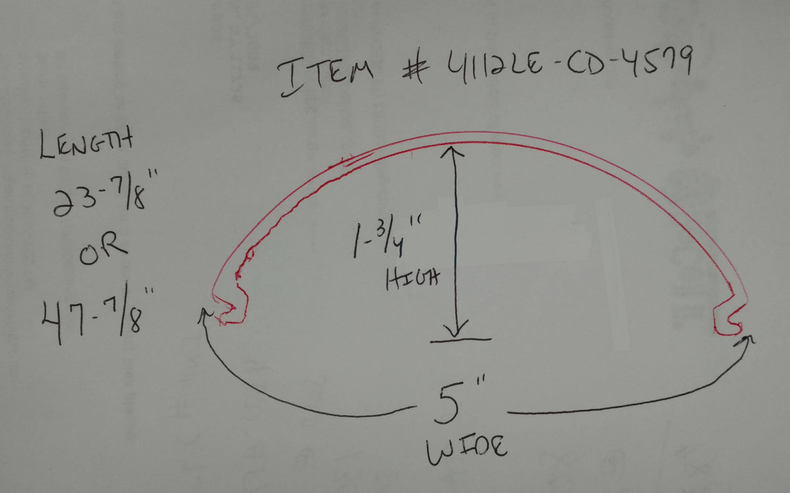 Curved Ribbed Acrylic Light Lens 5in. Wide, (4579) 2 pc MINIMUM ...