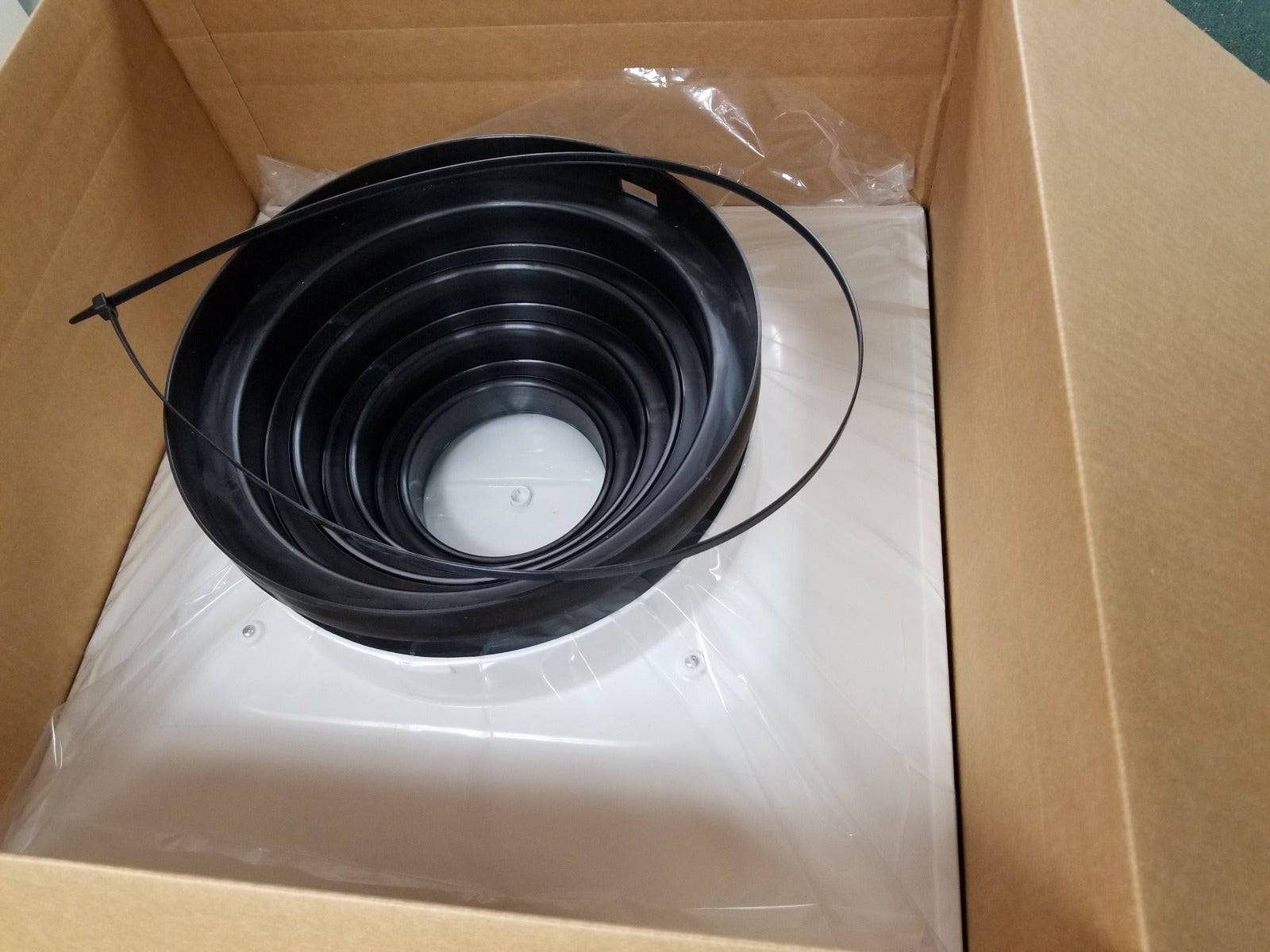Kit:14" White Plastic Return, Universal Collar, 48" ZipTie