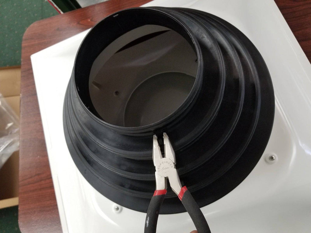 Kit:14" White Plastic Return, Universal Collar, 48" ZipTie