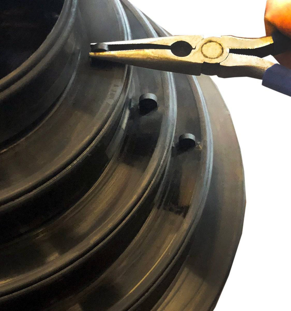 Kit:14" White Plastic Return, Universal Collar, 48" ZipTie