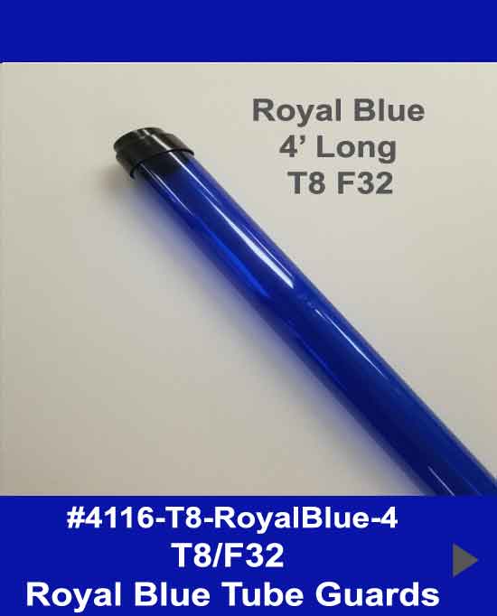 Blue Sleeves For Fluorescent Tube Lights