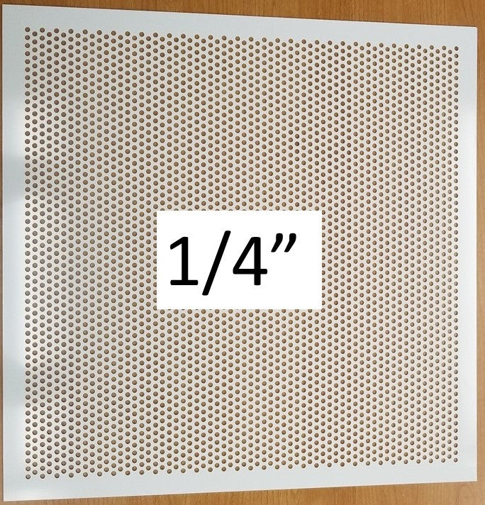 White Plastic Perforated Tile/Return-.100" thick with 1/4" perforations ...